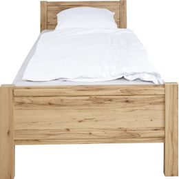 Bett Priess, B:130cm H:85cm L:208cm, beige, Jugendzimmer, Betten, "Husum Schlafzimmer Jugendzimmer Rahmenbett", mit Komforthöhe verschiedene