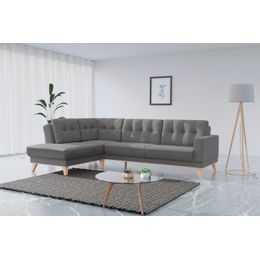 Sit & More Ecksofa SIT & MORE, B:298cm H:90cm T:198cm, grau, 100% PES, Wohnzimmer, Sofas, "Lavida L-Form", wahlweise mit Kippfunktion und Bettkasten