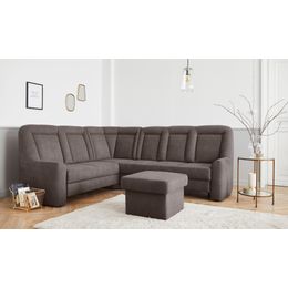 Sit & More Ecksofa SIT & MORE, B:257cm H:107cm T:217cm, braun, 98% Polyester 2% Polyamid, Wohnzimmer, Sofas, "Melissa L-Form", klassisches Polsterprogramm,