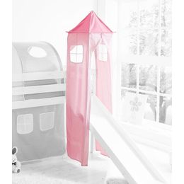 Bettturm Ticaa, B:45cm H:190cm L:45cm, pink, Baumwolle, Spieltunnel
