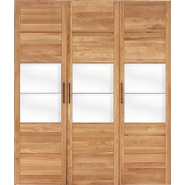 Dreht&uuml;renschrank Home Affaire, B:185cm H:218cm T:65cm, beige, Schr&auml;nke, "Chamara", aus massivem Eichenholz, in unterschiedlichen Breiten, H&ouml;he 218 cm