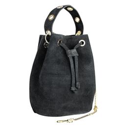 Damen Schultertasche "Beutel", Collezione Alessandro, schwarz, Leder, Taschen, aus echtem Leder