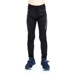Endurance Jungen Lauftights "MILANO", schwarz, Gr. 164, bedruckt, unifarben, 92% Polyester, 8% Elasthan, Hosen, aus hochwertigem Funktionsmaterial
