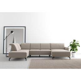 Sit & More Wohnlandschaft SIT & MORE, B:337cm H:84cm T:205cm, braun, Sofas, "Bailando U-Form", wahlweise mit Kopfteilverstellung und Vorziehsitz, motorisch
