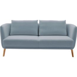Schöner Wohnen Kollektion 2,5-Sitzer, B:190cm H:71cm T:91cm, blau, SCHÖNER WOHNEN-KOLLEKTION, 16% Baumwolle, 79% Polyester, 5% Polyacryl, Sofas, "Pearl - 5 Jahre