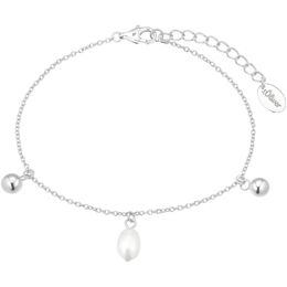 s.Oliver Damen Armband "2037816", 20cm, Perlen Silber 925 (Sterlingsilber), bunt, Perlen, Silber 925 (Sterlingsilber), Armbänder, mit