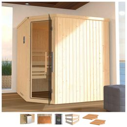 Weka Sauna "Varberg 3", Saunaofen, externe Steuerung, 7,5 kW, beige, Saunen, 7,5 kW Ofen mit ext. Steuerung
