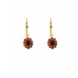 Adelia&acute;s ADELIA ́S Damen Paar Ohrh&auml;nger "1 Paar 333 Gold Ohrringe / Ohrh&auml;nger mit Granat", Damen, Gold, rot, Gold, Ohrringe, 333 Gold mit Granat Goldschmuck