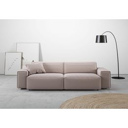 Big-Sofa Andas, B:254cm H:71cm T:101cm, rosa, 12% Polyaxryl, 88% Polyester, Sofas, "Glimminge auch in Breitcord, Feincord + Easy care-Bezug",