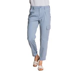 Zhrill Damen 7/8-Hose, blau, Gr. 28, Obermaterial: 88% Polyamid, 12% Elasthan, Hosen, mit Cargotaschen