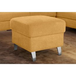 Sit & More Hocker SIT & MORE, B:58cm H:48cm T:58cm, gelb, Luxus-Microfaser ALTARA NUBUCK (100% Polyester);Struktur (100% Polyester);Flachgewebe (90% Polyester;