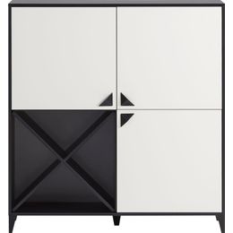 Highboard, B:120cm H:129,9cm T:39cm, schwarz, LOOKS by Wolfgang Joop, FSC-zertifizierter Holzwerkstoff, Wohnzimmer, Sideboards, "Looks Classic", Mit