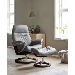 Relaxsessel stressless, B:79cm H:103cm T:73cm, grau, Leder BATICK: BATICK ist ein leicht korrigiertes, durchgefärbtes und genarbtes Möbelleder, bei