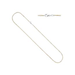 Jobo Damen Goldkette, Gelbgold 585 Weißgold 585, L: 45, gelb, Gelbgold 585, Weißgold 585, Halsketten, Ankerkette 2-reihig 585 Gelbgold Weißgold 45 cm