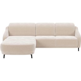 Sit & More Ecksofa SIT & MORE, B:271cm H:93cm T:191cm, beige, 95% Polyester 5% Polyamid, Wohnzimmer, Sofas, "Blues L-Form", wahlweise mit Klapptisch und USB