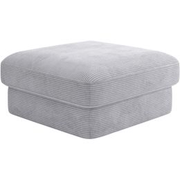 Polsterhocker RAUM.ID, B:97cm H:46cm T:97cm, silber, 100% Polyester, Hocker, "Innovid"