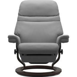 Relaxsessel stressless, B:79cm H:103cm T:78cm, grau, Leder BATICK: BATICK ist ein leicht korrigiertes, durchgefärbtes und genarbtes Möbelleder, bei