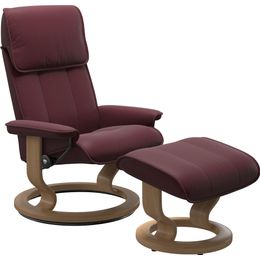 Relaxsessel stressless, B:87cm H:101cm T:78cm, rot, Leder BATICK: BATICK ist ein leicht korrigiertes, durchgef&auml;rbtes und genarbtes M&ouml;belleder, bei