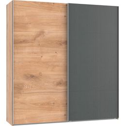 Schwebet&uuml;renschrank wimex, B:180cm H:210cm T:65cm, grau, Schr&auml;nke, "Easy", mit Teilglas