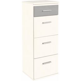 Hochkommode wimex, B:46cm H:121cm T:40cm, grau, Sideboards, "Joker", Schminkschrank Schminkkommode mit 4 Schubladen