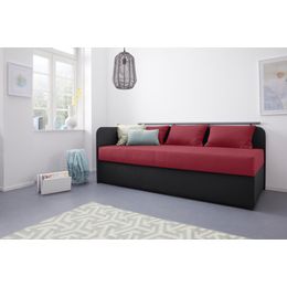 Polsterliege Maintal, B:93cm, rot, Komplettbetten, "Diana"