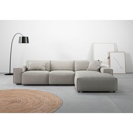 Ecksofa Andas, B:294cm H:71cm T:191cm, grau, 100% Polyester, Wohnzimmer, Sofas, "Glimminge auch in Breitcord, Feincord, Bouclé + Easy care-Bezug",