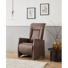 Sit & More TV-Sessel SIT & MORE, B:71cm, braun, 100% Polyester, Sessel, "Melissa", wahlweise elektrisch oder manuell verstellbar, optional Aufstehhilfe