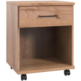 Rollcontainer wimex, B:46cm H:58cm T:40cm, braun, Spanplatte, B&uuml;ro, Rollwagen, "Home Desk", mit 1 Schublade, 46cm breit, 58cm hoch