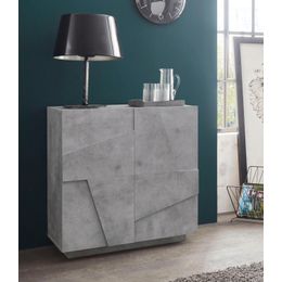 Sideboard Inosign, B:81cm H:86cm, silber, Wohnzimmer, Sideboards, "PING", Breite 80 cm