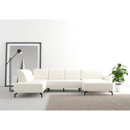 Sit & More Wohnlandschaft SIT & MORE, B:337cm H:84cm T:205cm, beige, Sofas, "Bailando U-Form", wahlweise mit Kopfteilverstellung und Vorziehsitz, motorisch