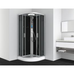 Komplettdusche Sanotechnik, B:90cm H:215cm T:90cm, schwarz, Duschkabinen, "AUSTIN", LxBxH: 90x90x215cm