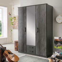 Kleiderschrank wimex, B:135cm, grau, Schlafzimmer, Schr&auml;nke, "Duisburg"