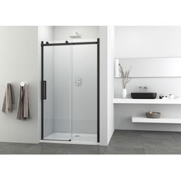 Dusch-Schiebet&uuml;r Sanotechnik, H:195cm, schwarz, Duscht&uuml;ren, "Elite Black", 138-140 cm Breite