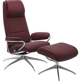 Relaxsessel stressless, B:80cm H:110cm T:74cm, rot, Leder BATICK: BATICK ist ein leicht korrigiertes, durchgef&auml;rbtes und genarbtes M&ouml;belleder, bei