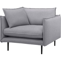 1,5-Sitzer Home Affaire, B:107cm H:88cm T:103cm, grau, Struktur fein (100% Polyester);Filzoptik (100% Polester), Sofas, "Somba", mit dickem Keder und