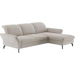 Sit & More Ecksofa SIT & MORE, B:267cm H:88cm T:200cm, beige, 90% Polyester, 10% Polyamid, Wohnzimmer, Sofas, "Leandro L-Form", Wahlweise mit Bett-, Kopfteil -