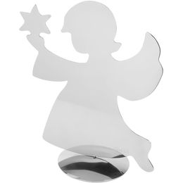 Fink Engelfigur "Dekofigur, HOLYWORKER", B/H/T: 24cm x 30cm x 13cm, silber, Dekofiguren, Deko-Engel, Weihnachtsdeko aus Edelstahl
