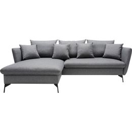 Ecksofa OTTO HOME, B:258cm H:91cm, grau, 100% Polyester;PU-Schaum und Nosag-Federung.;Federung Ottoman : 12 x Feder Type B 1650mm;Ferderung 2 Sitzer: