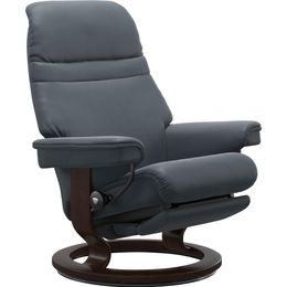 Relaxsessel stressless, B:79cm H:103cm T:78cm, blau, Leder BATICK: BATICK ist ein leicht korrigiertes, durchgefärbtes und genarbtes Möbelleder, bei
