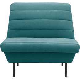 Sessel, B:92cm H:92cm T:103cm, blau, LOOKS by Wolfgang Joop, 100% Polyester, Wohnzimmer, Sessel, "LOOKS IX", Quersteppung, ohne Armlehnen