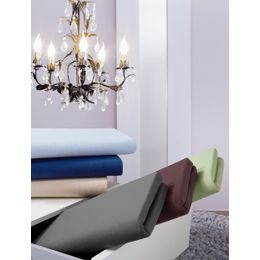 Spannbettlaken Irisette, B:150cm L:200cm, gelb, Jersey, Obermaterial: 97% Baumwolle, 3% Elasthan, Bettlaken, "Royal 3"