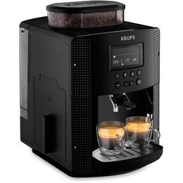 Krups Kaffeevollautomat "EA8150", B:36,5cm H:33cm T:24,5cm, schwarz, Kaffeevollautomaten, Arabica Display, LCD-Display, Speichermodus, Dampfdüse für