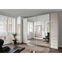 Dreh-/Schwebet&uuml;renschrank Wiemann, B:298,3cm H:217cm T:67cm, beige, Floatglas, Holzwerkstoff, Schr&auml;nke, "Nizza", mit Glasfront und Spiegel