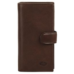 Pike PIK&Eacute; Damen Geldb&ouml;rse, braun, Leder, gepflegt, Kleinlederwaren, echt Leder