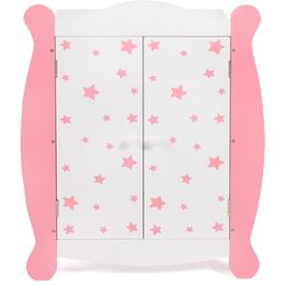 Bayer Chic 2000 CHIC2000 Jungen Puppenkleiderschrank "Stars Pink", pink, MDF, B:46cm H:59cm T:46cm, Puppenmöbel