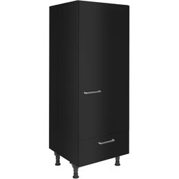 K&uuml;hlumbauschrank Nobilia, B:60cm H:167,8cm T:58,3cm, schwarz, Schr&auml;nke, ""Touch", Ausrichtung w&auml;hlbar, mit Schubkasten", vormontiert, Breite/H&ouml;he: