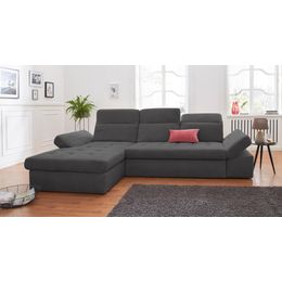 Sit & More Ecksofa SIT & MORE, B:302cm H:77cm T:189cm, grau, Struktur (100% Polyester);Struktur fein (95% Polyester, 5% Polyamid), Wohnzimmer, Sofas, "Stardust