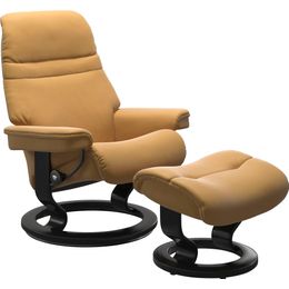 Relaxsessel stressless, B:75cm H:100cm T:73cm, gelb, Leder BATICK: BATICK ist ein leicht korrigiertes, durchgefärbtes und genarbtes Möbelleder, bei