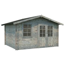 Gartenhaus Palmako, grau, Massivholz, Gartenh&auml;user, "Klara", 10,4 qm