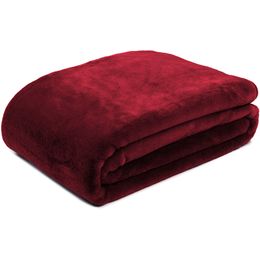G&ouml;zze Wohndecke G&Ouml;ZZE, B:220cm L:240cm, rot, Polyester, Wohndecken, "Merino Wendewohndecke", kuschelig weich